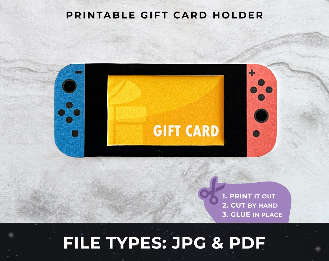 Printable Video Game Gift Card Holder Printable Switch Gift - Etsy