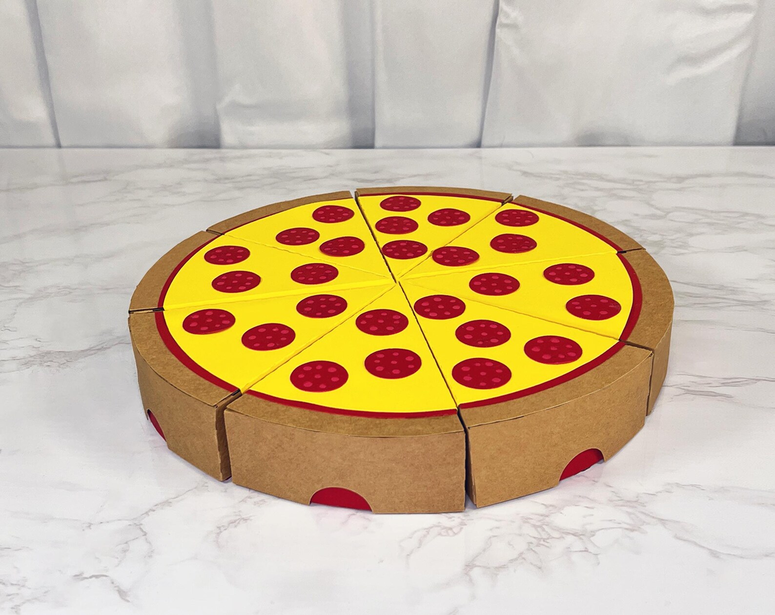 Pizza Favor Box SVG, Mini Pizza Box Template for Cricut, 3D Paper Pizza ...