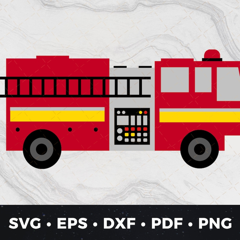 Fire Truck Svg - Etsy