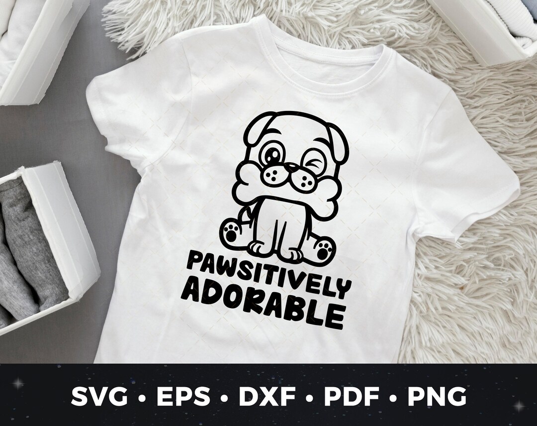 Puppy Onesie Svg, Pawsitively Adorable Svg, Cute Baby Onesie Svg ...