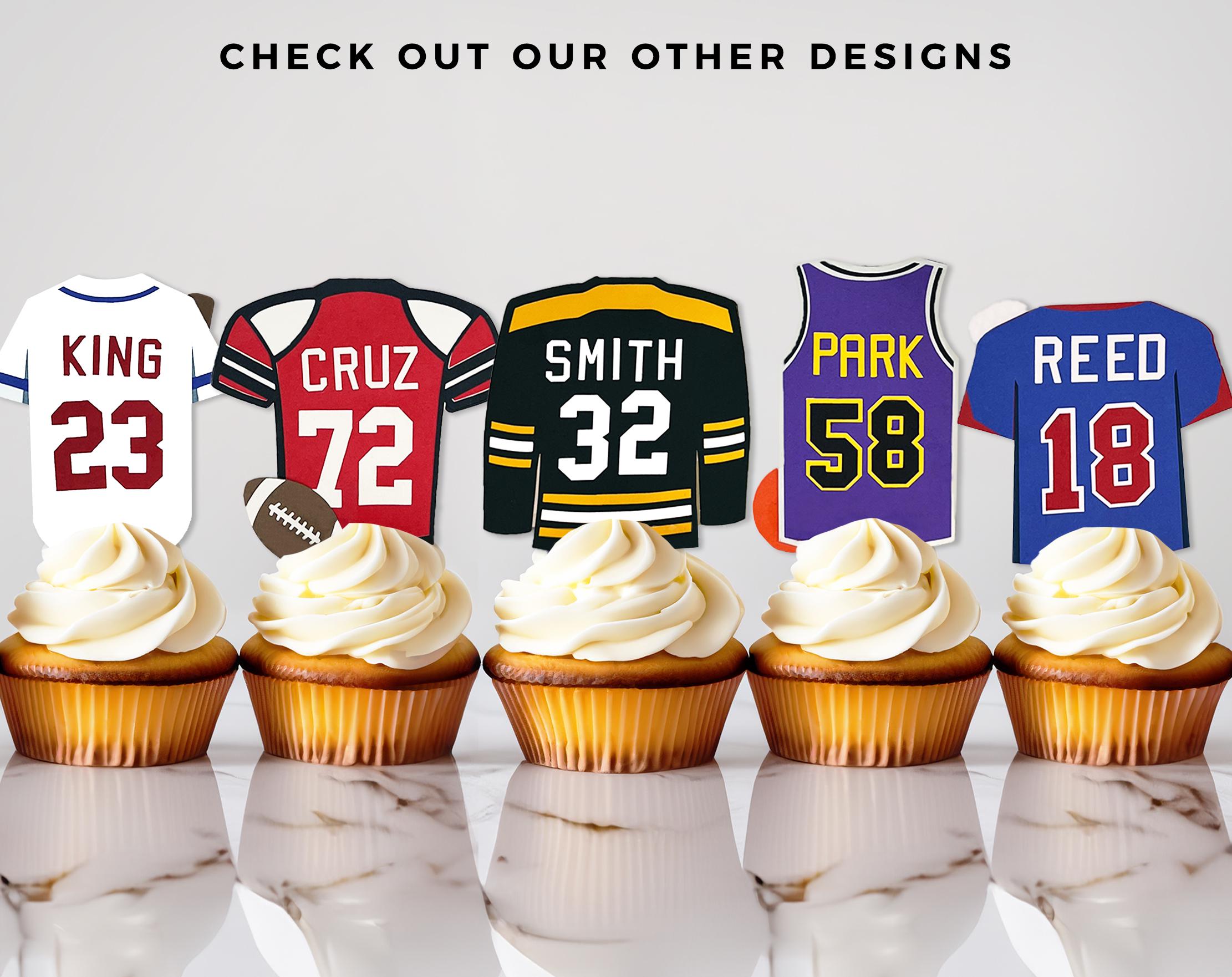 Basketball Jersey Cake Topper SVG, Sports Themed Cupcake Topper ...