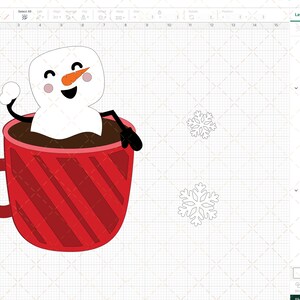 Snowman Hot Cocoa Mug Svg, Hot Chocolate Mug Svg, Snowman Hot Chocolate ...