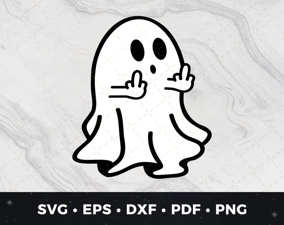 Funny Ghost Middle Finger SVG PNG, Pun Halloween Svg, Trendy Halloween ...