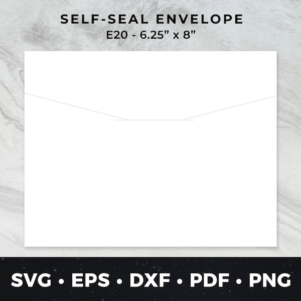 Self Seal Envelope Template - Etsy