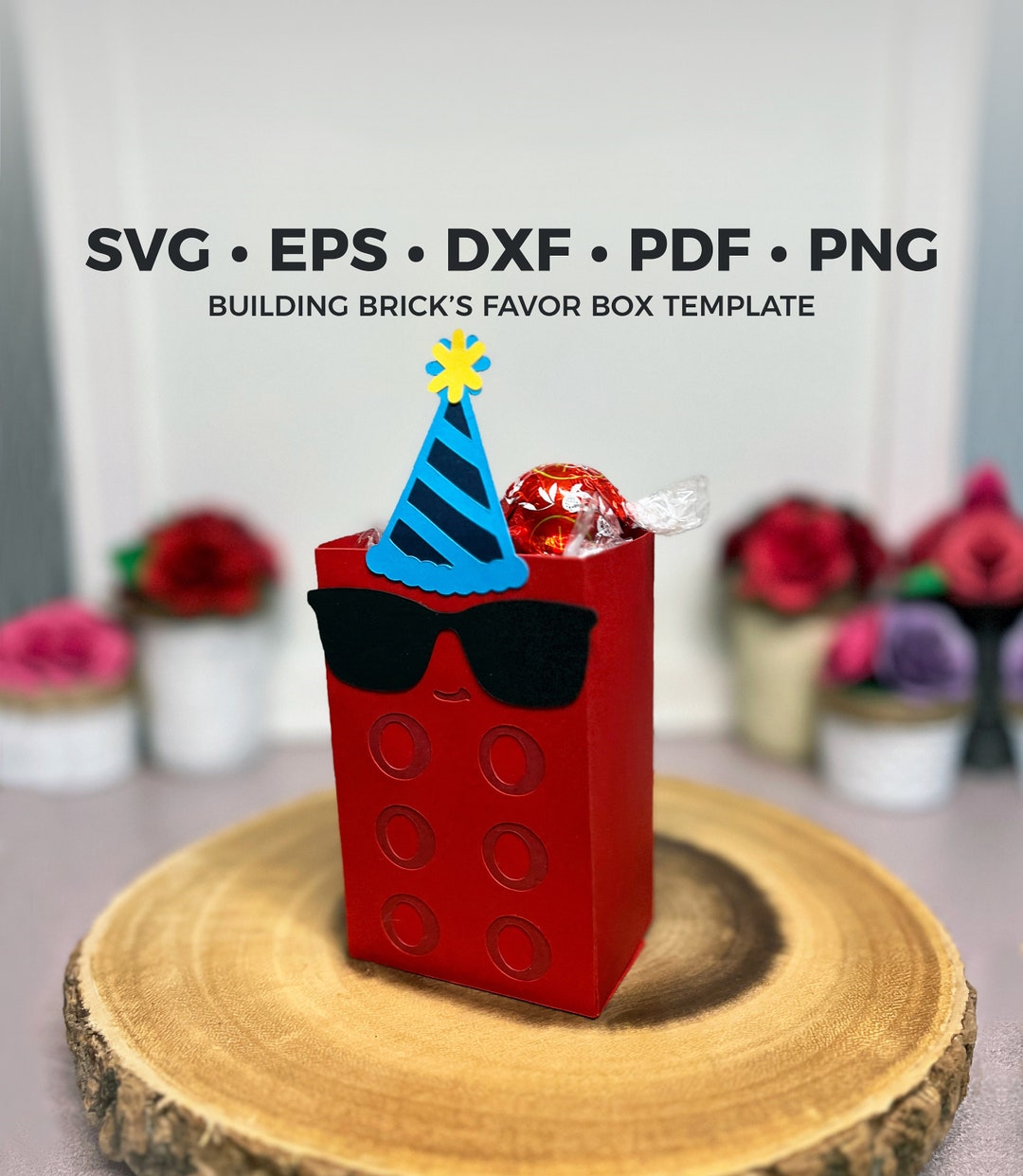 DIY Building Bricks Party Favor Template Kids Favor Brick - Etsy