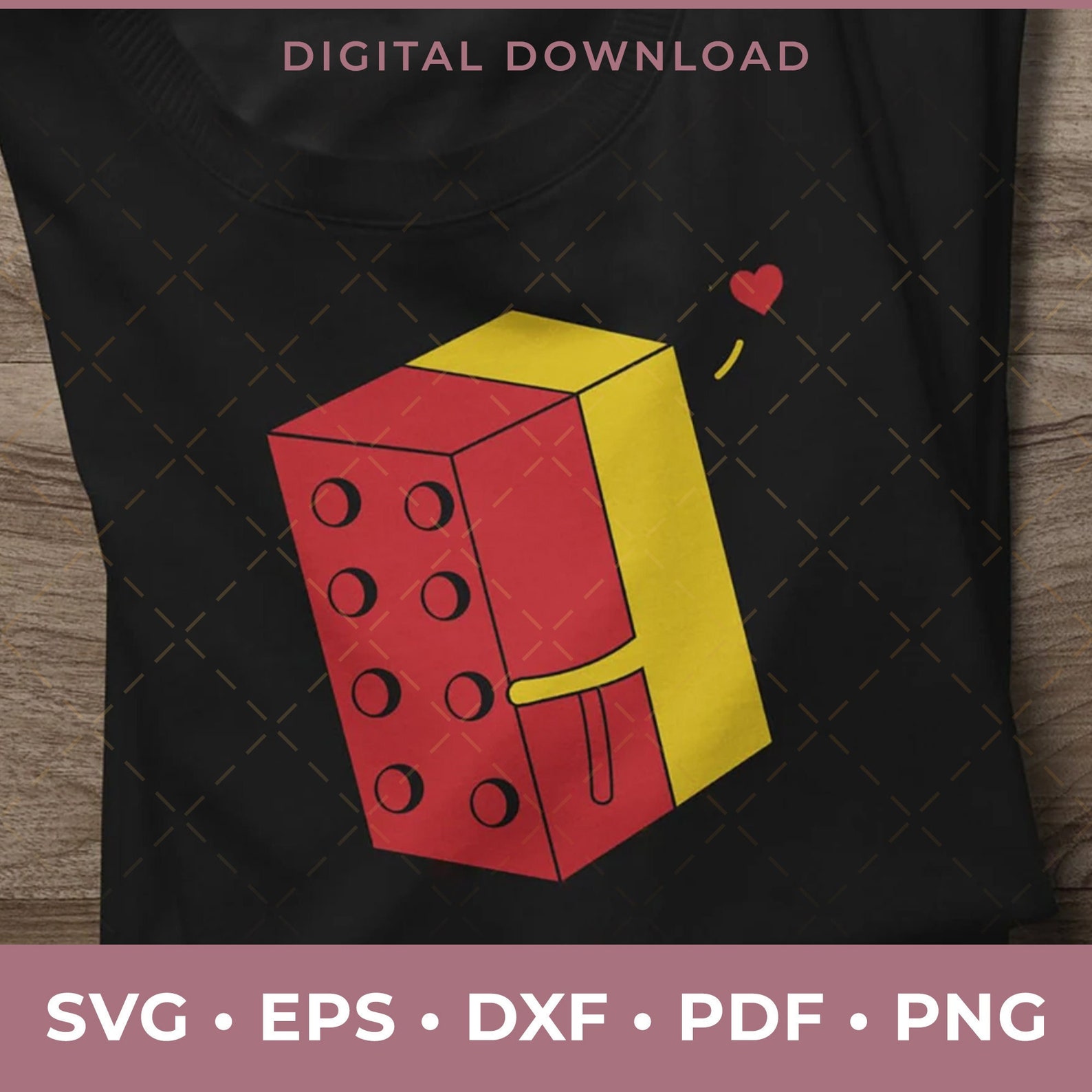 Building Brick's Hugging Svg Building Brick Dxf Cute - Etsy