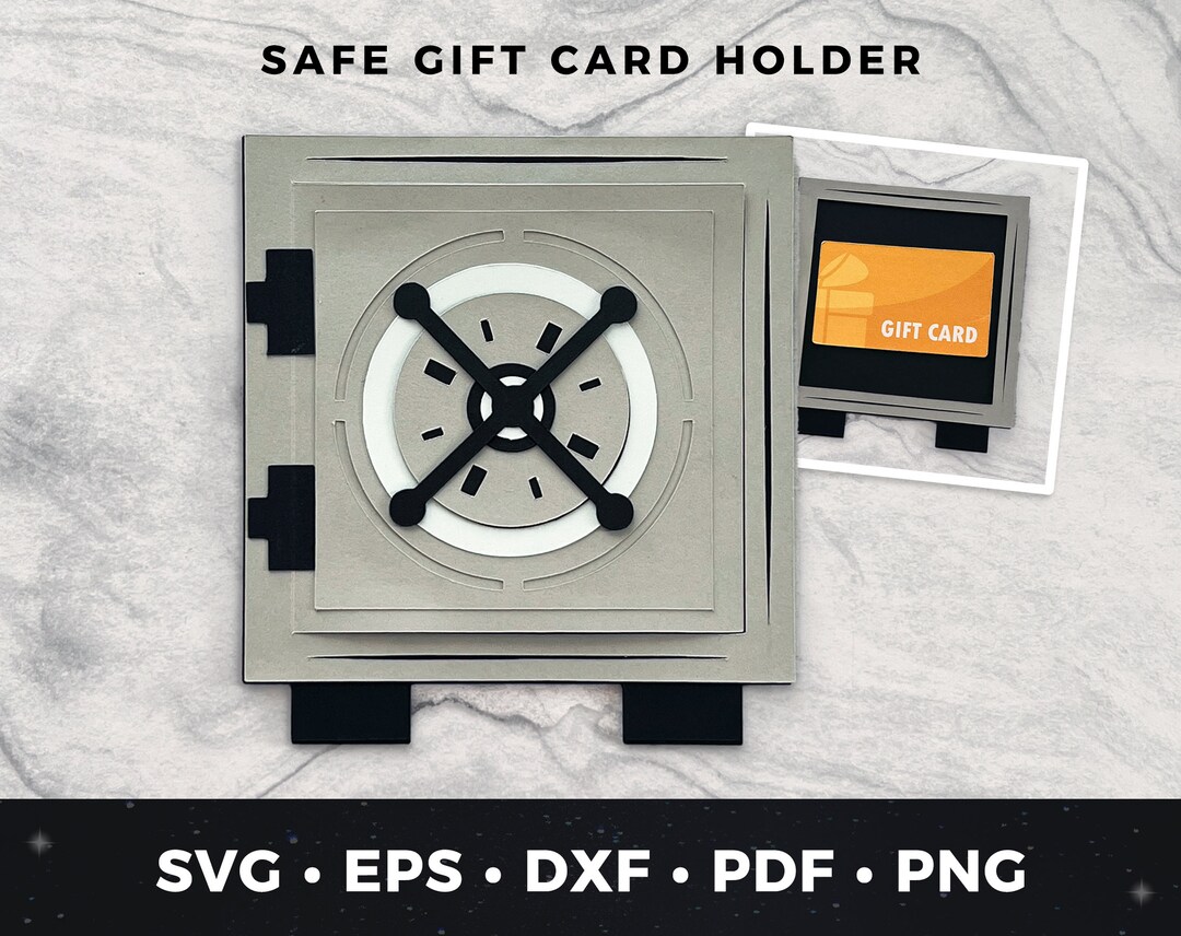 Safe Gift Card Holder, Money Safe Card Svg, Bank Safe Birthday Card ...