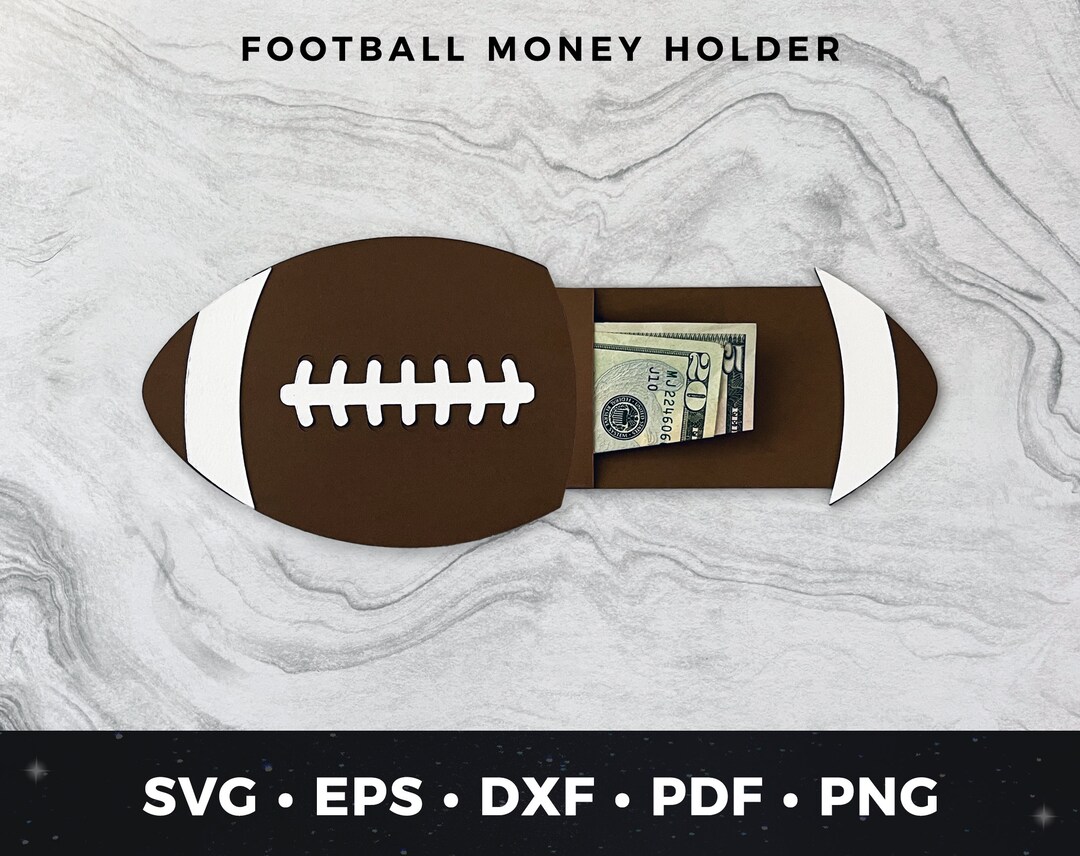 Football Money Holder Svg, DIY Football Coach Gift, Football Fan Card ...