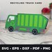 Recycling Card Svg Recycle Truck Card Template SVG Trash - Etsy