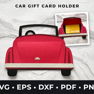 Car Gift Card Holder Svg DIY Car Card Car Cut File Car Svg - Etsy