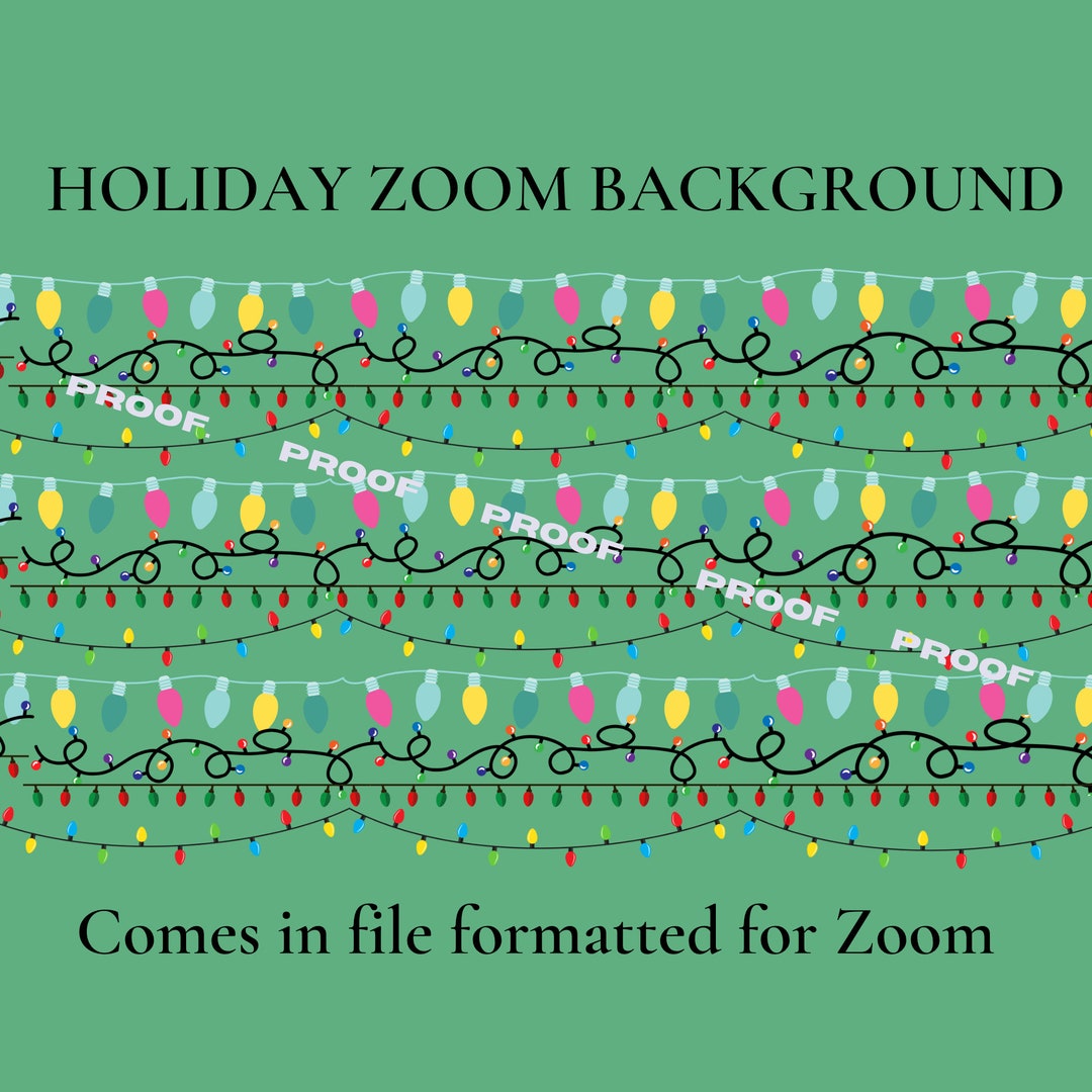 Holiday Christmas Lights Zoom Background - Etsy UK