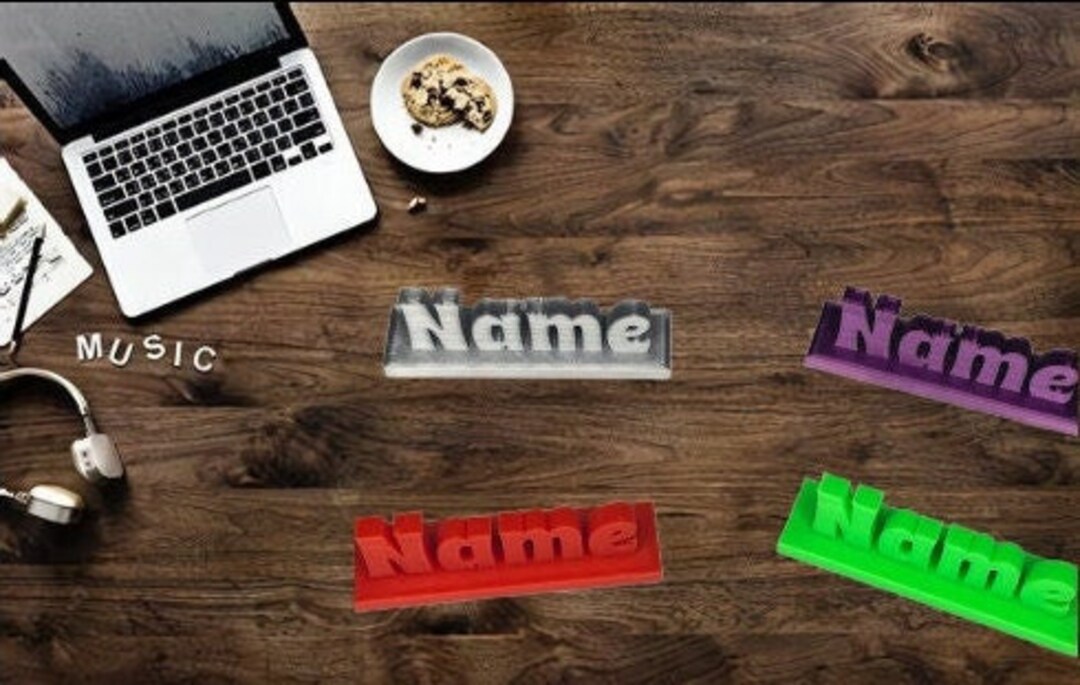 3D Printed Personalised Table Top Names, Name Tags, Wedding Place Names ...