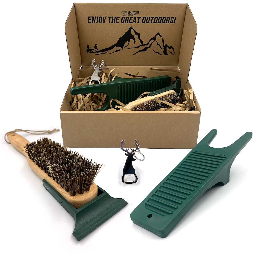 Boot Jack and Boot Brush Mud Remover Set Boot Cleaning Kit Gift Set for ...