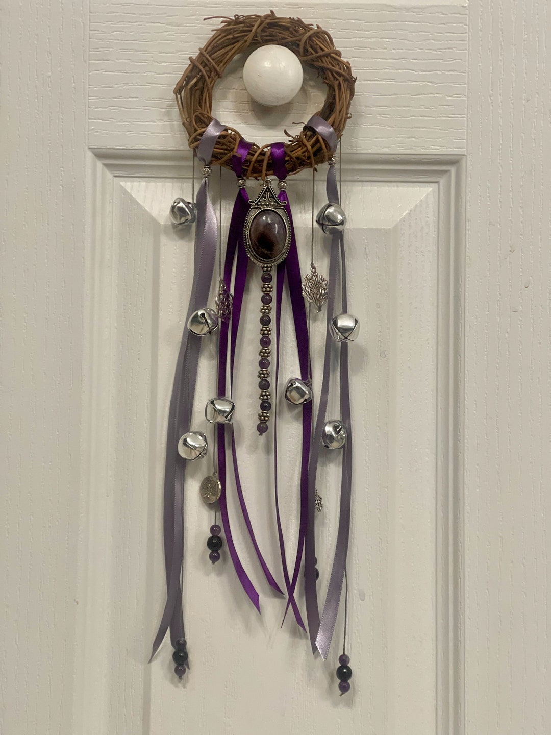 Protection Bells With Charms and Amethyst Crystals - Etsy