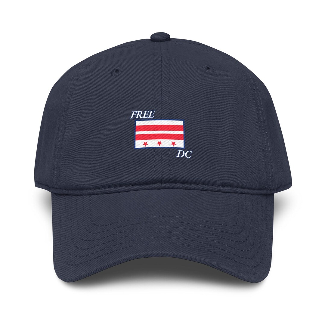 Navy Blue Baseball Cap - Features 'free DC' & Upside-down DC Flag - Etsy