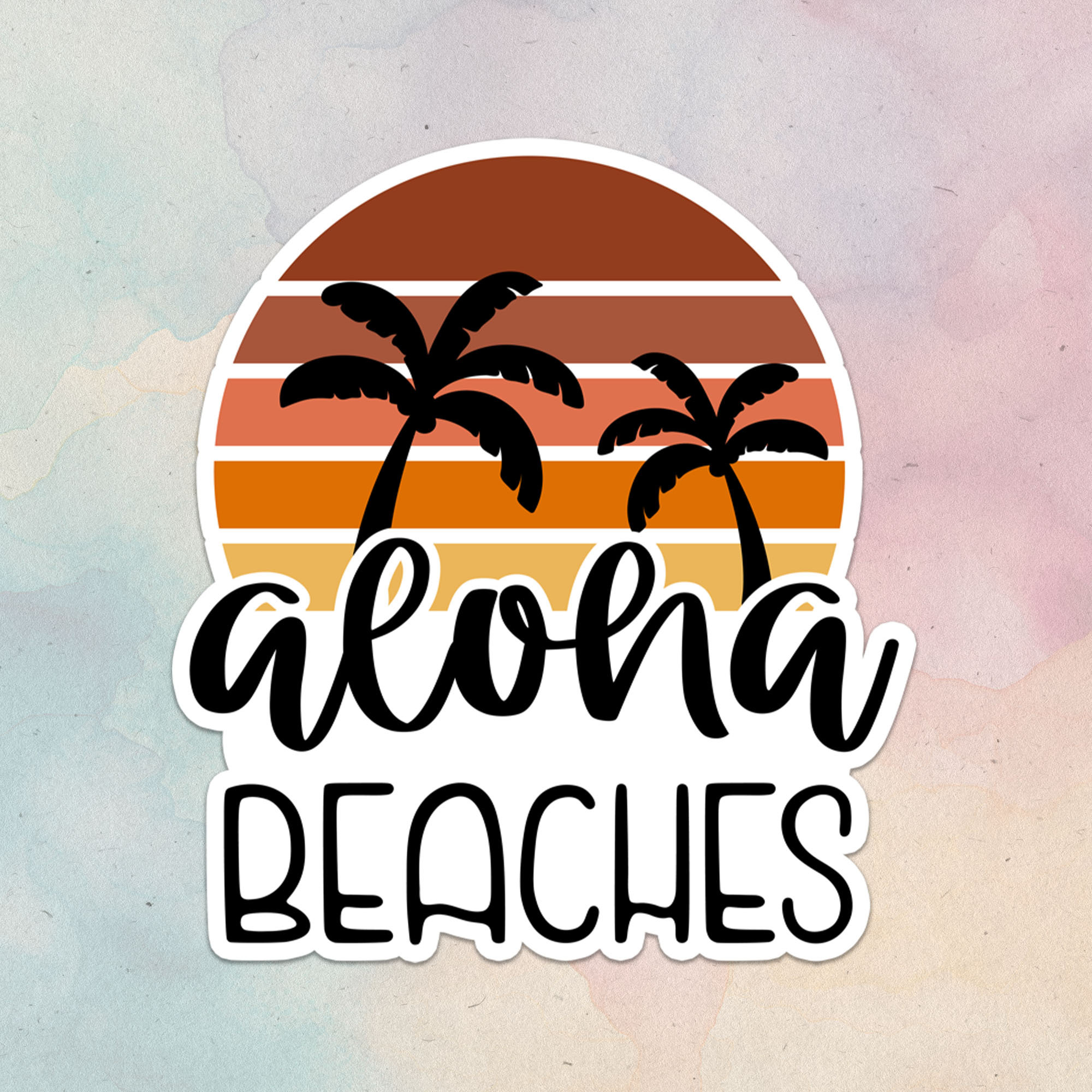 Summer Sticker Waterproof Vinyl Decal Aloha Beaches - Etsy