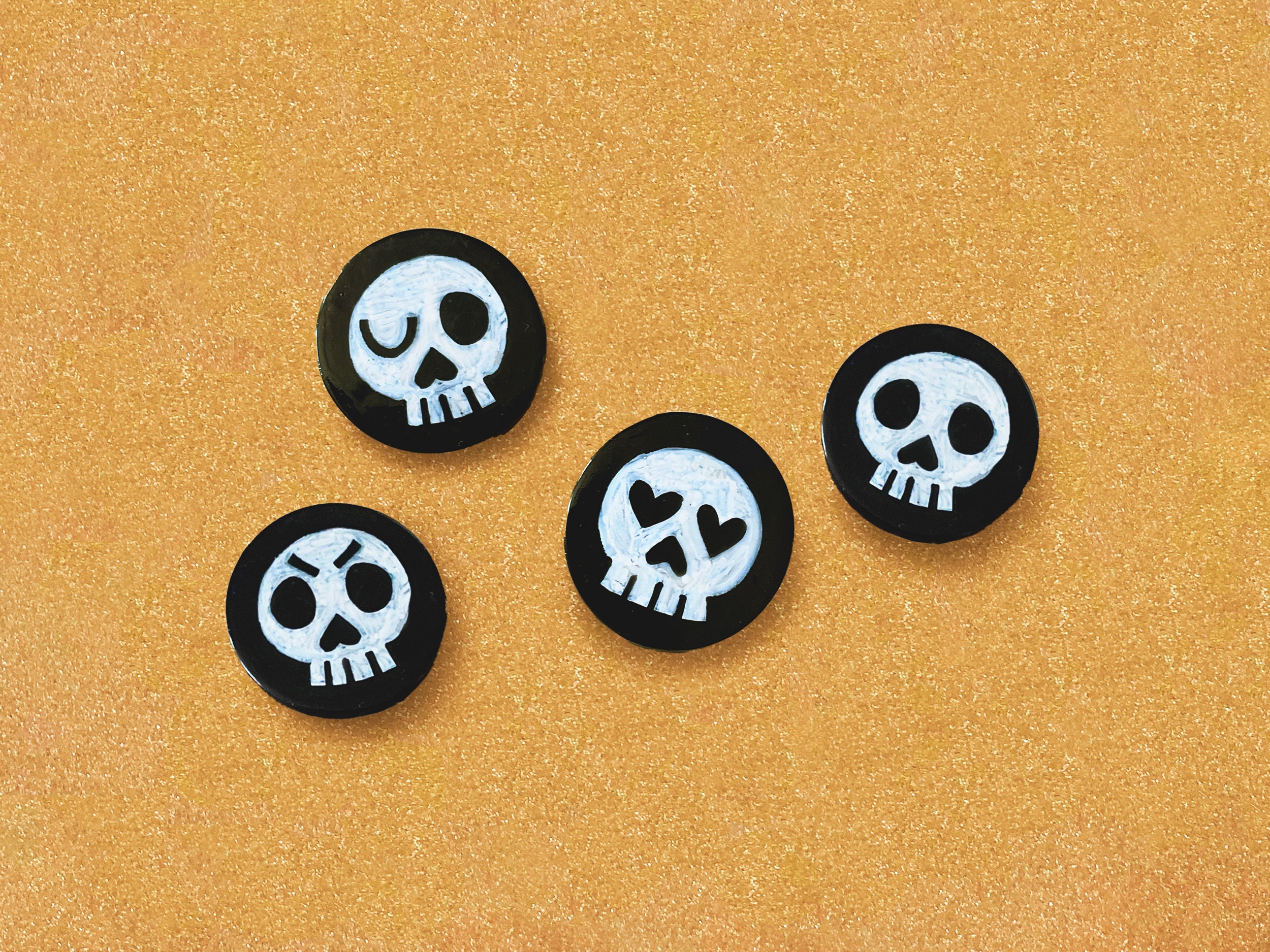 Handmade Hand-painted Clay Magnets | Set of 4 - Etsy
