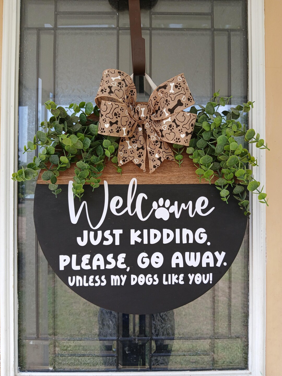 Front Door Dog Decor | Dog Door Sign |summer | Pet Door Hanger | Porch ...
