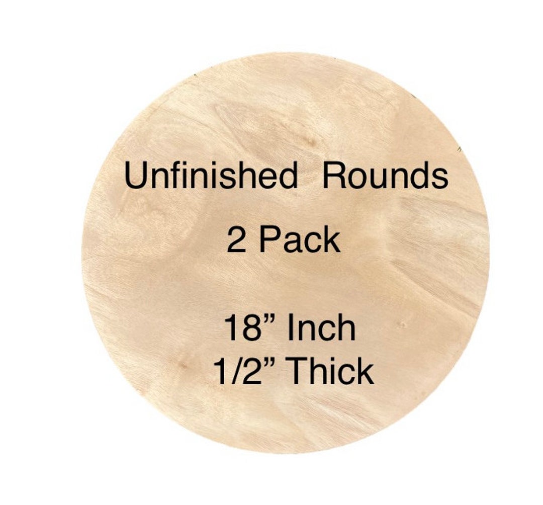 18" Sande Wood Rounds - DIY Craft Blanks, 2 Pack - Etsy
