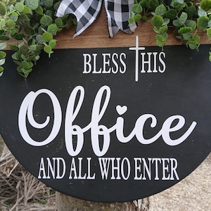 Office Sign | Principal Hanger | Welcome Front Door Sign | Bless This ...