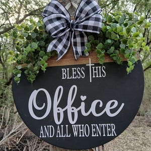 Office Sign | Principal Hanger | Welcome Front Door Sign | Bless This ...
