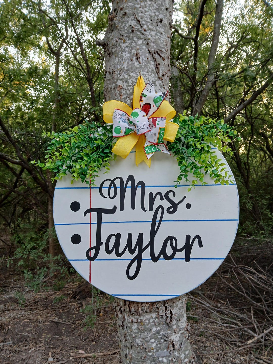 Back to School/ Teacher Personalized Door Sign/ Classroom Decor ...