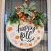 Fall Door Sign/ Fall Wreath/ Happy Fall Sign/ Welcome Wreath/ Fall Door ...