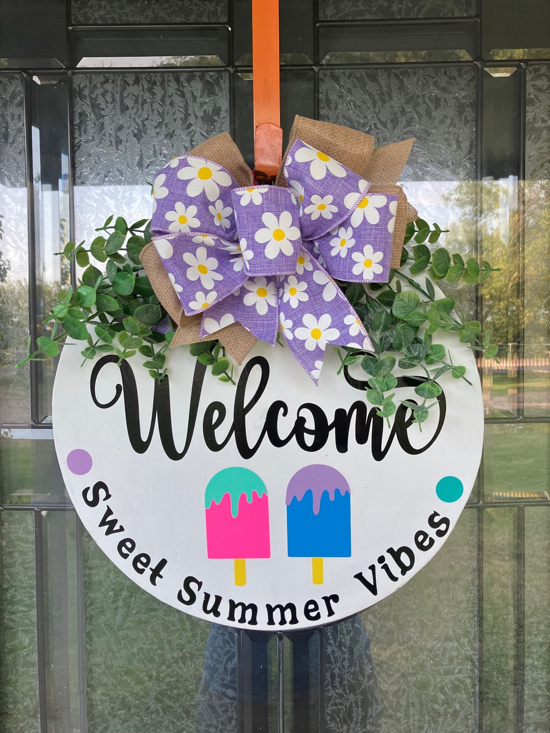 Popsicle Front Door Decor/summer Sign/ Summer/front Door - Etsy