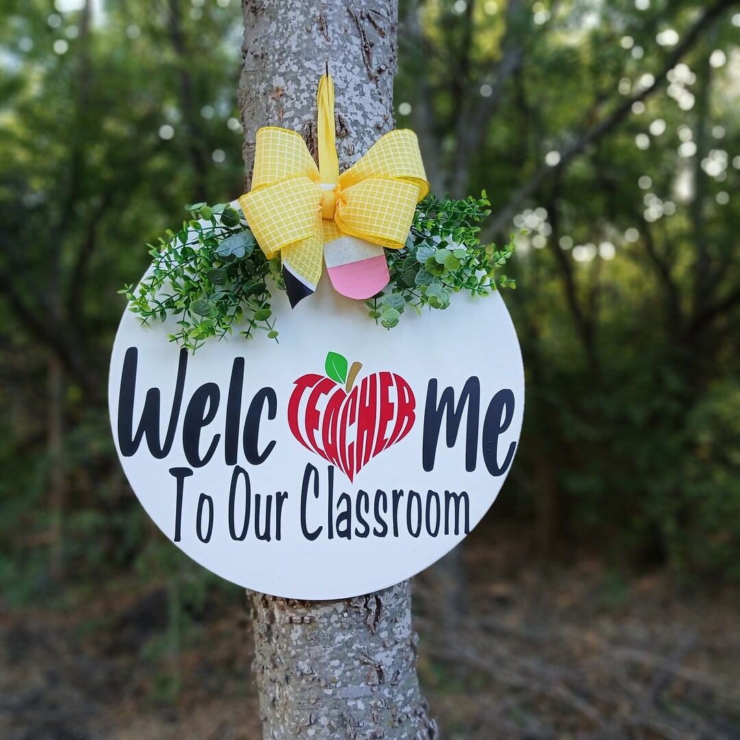 Welcome to Our Classroom Door Sign: Teacher Appreciation Gift - Etsy