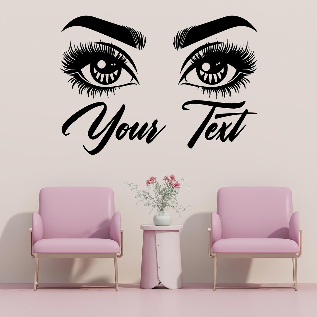 Eye Wall Decal Sticker - Makeup Decals for Walls - Wall Decal Salon ...
