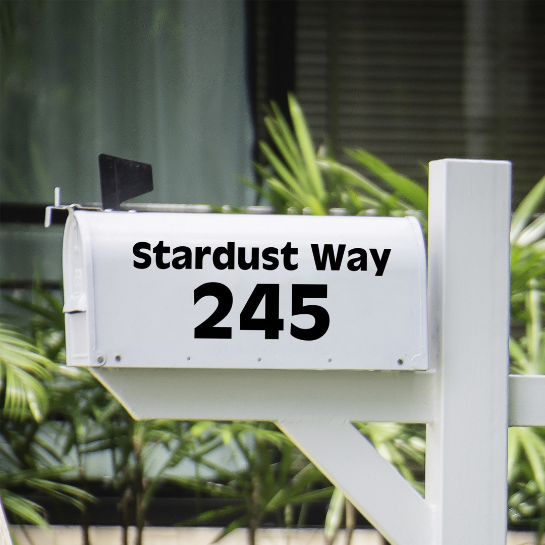 Personalized Mailbox Numbers Decal - Reflective Vinyl Sticker for House ...