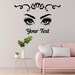 Eye Wall Decal Sticker Makeup Room Decal Eye Lash Wall Decal Eye Wall ...