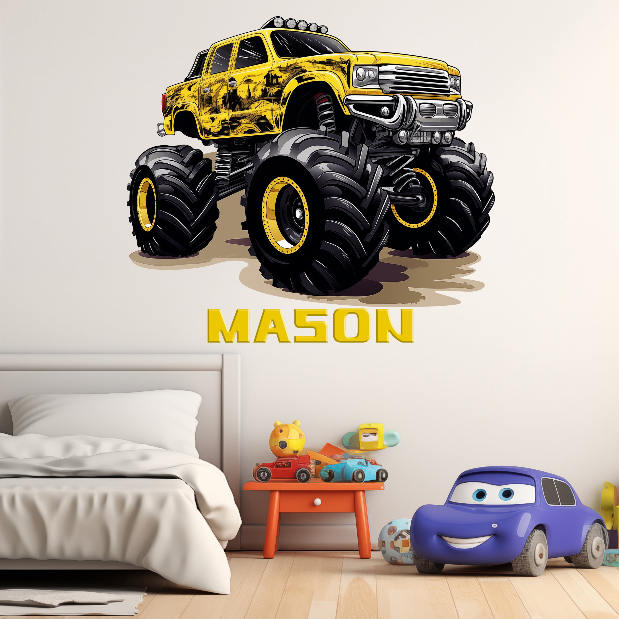 Grave Digger Monster Truck Wall Decal Monster Truck Wall Decals for ...
