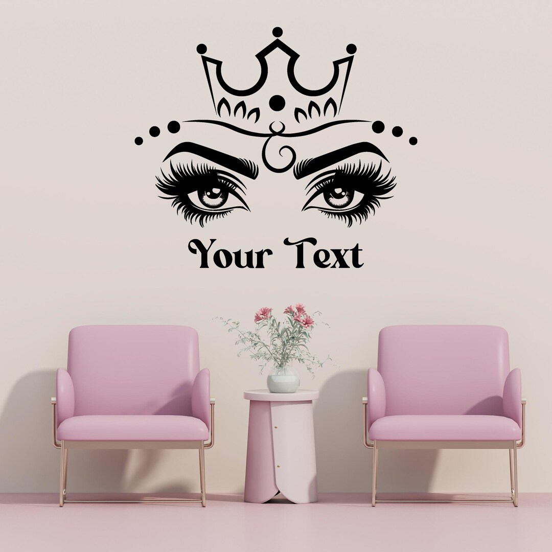 Eyebrow Wall Decal - Eyelash Wall Decals Salon - Eyes Wall Decal ...