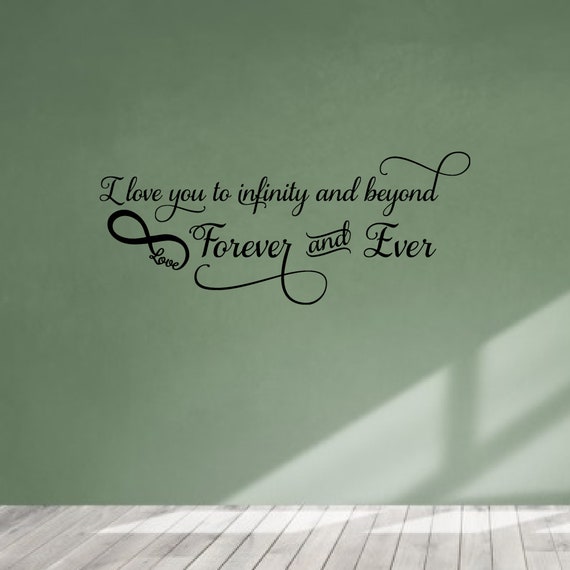 I Love You to Infinity and Beyond Bedroom Wall Decal - Etsy