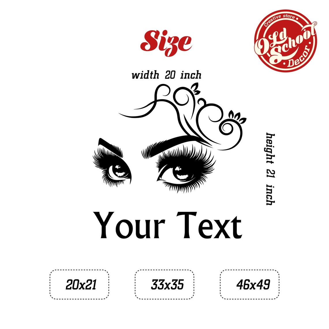 Eyelash Decal Wall - Makeup Room Decal - Salon Wall Stickers - Wall ...