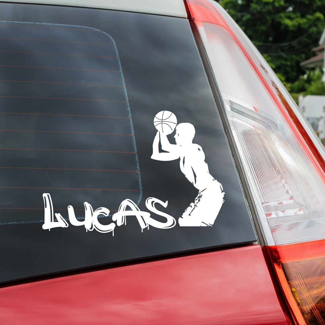 Player of Basketball Name Decal for Car Window - Personalized ...