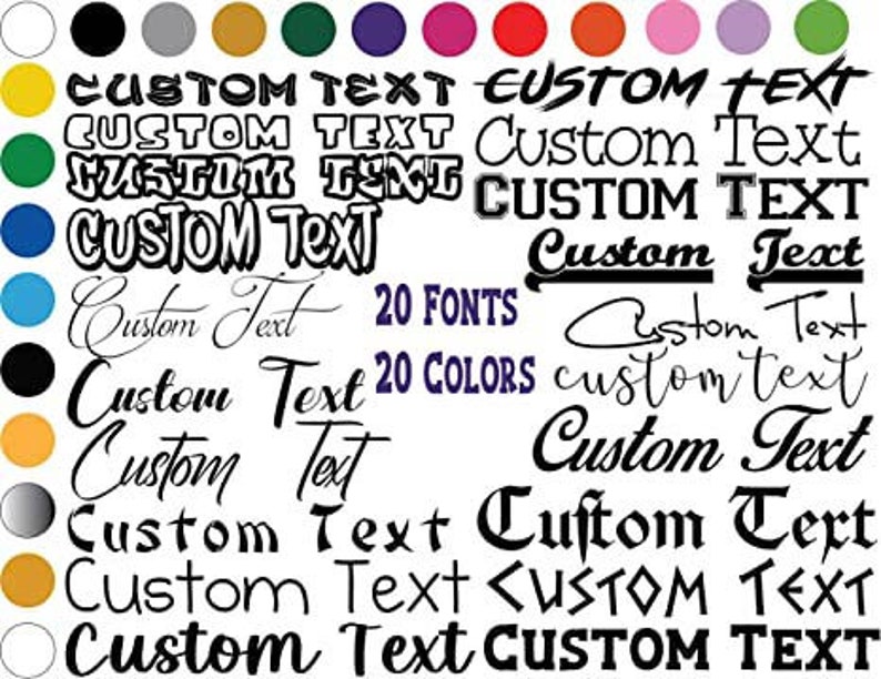 Personalized Decals Lettering - Custom Vinyl Sticker Car Window ...