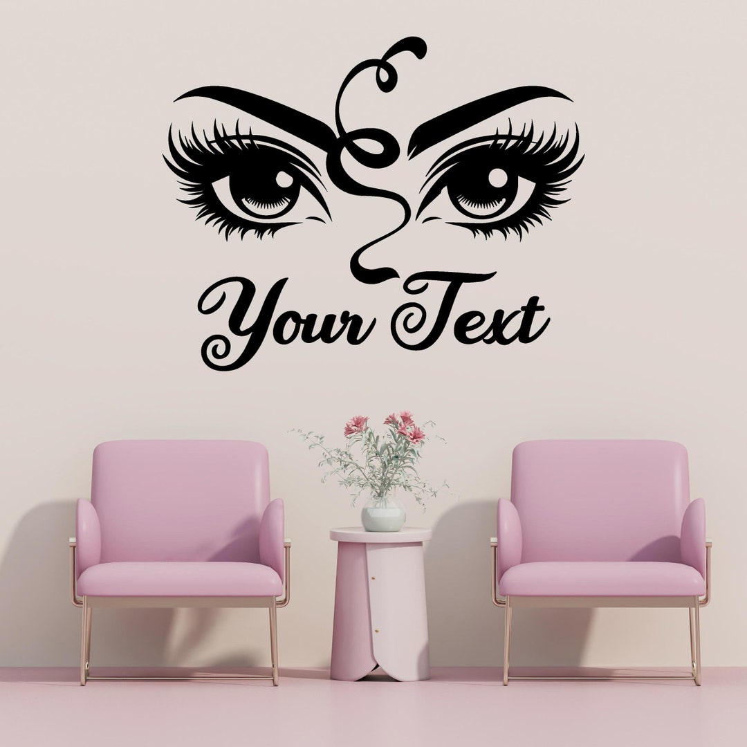 Eyes Wall Stickers - Wall Decals for Makeup - Eye Lash Wall Decal ...