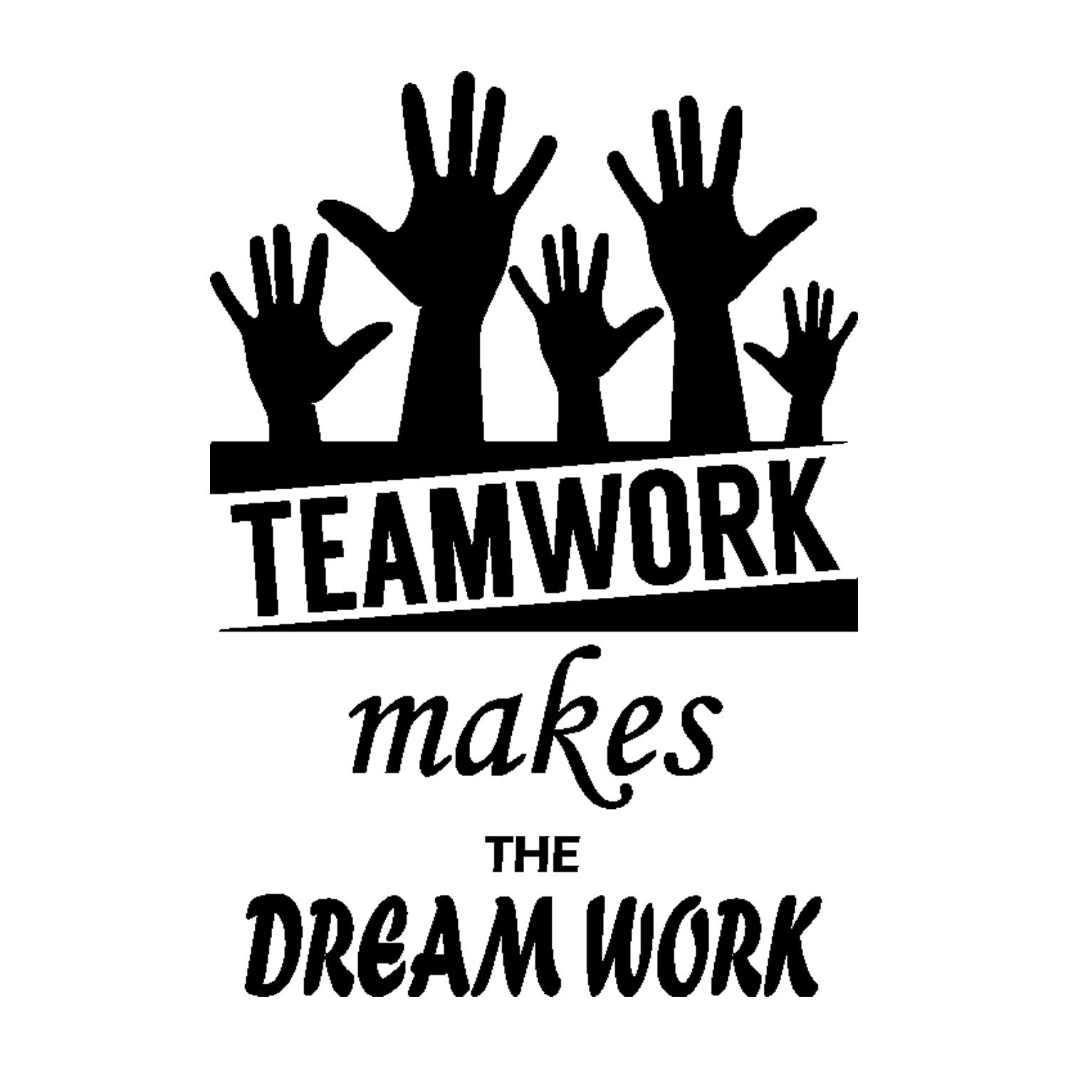 Teamwork Makes the Dream Work Wall Decal Office Poster Office - Etsy