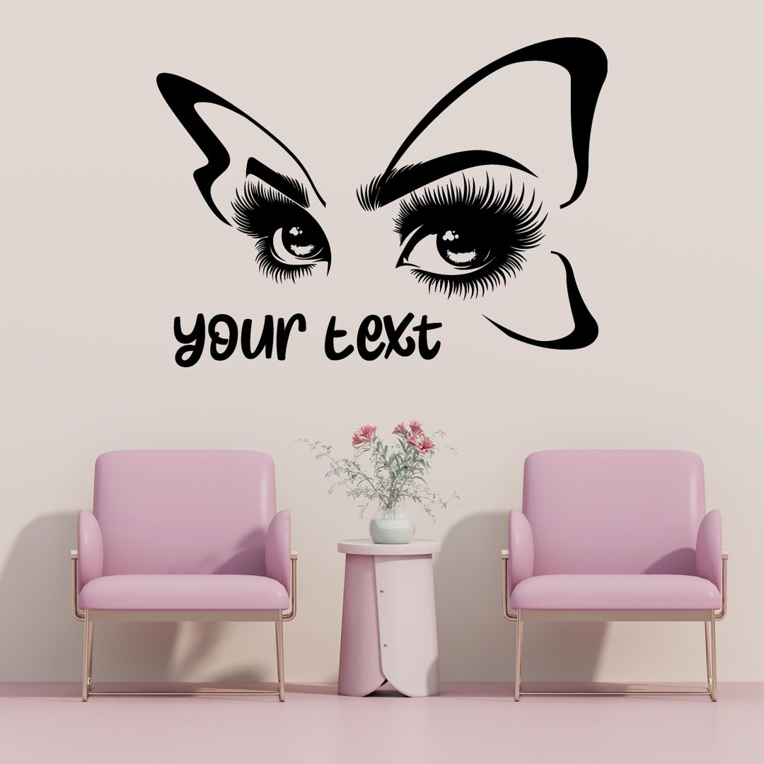 Eyelashes Decals for Walls - Eyelash Wall Decor Sticker - Beauty Wall ...