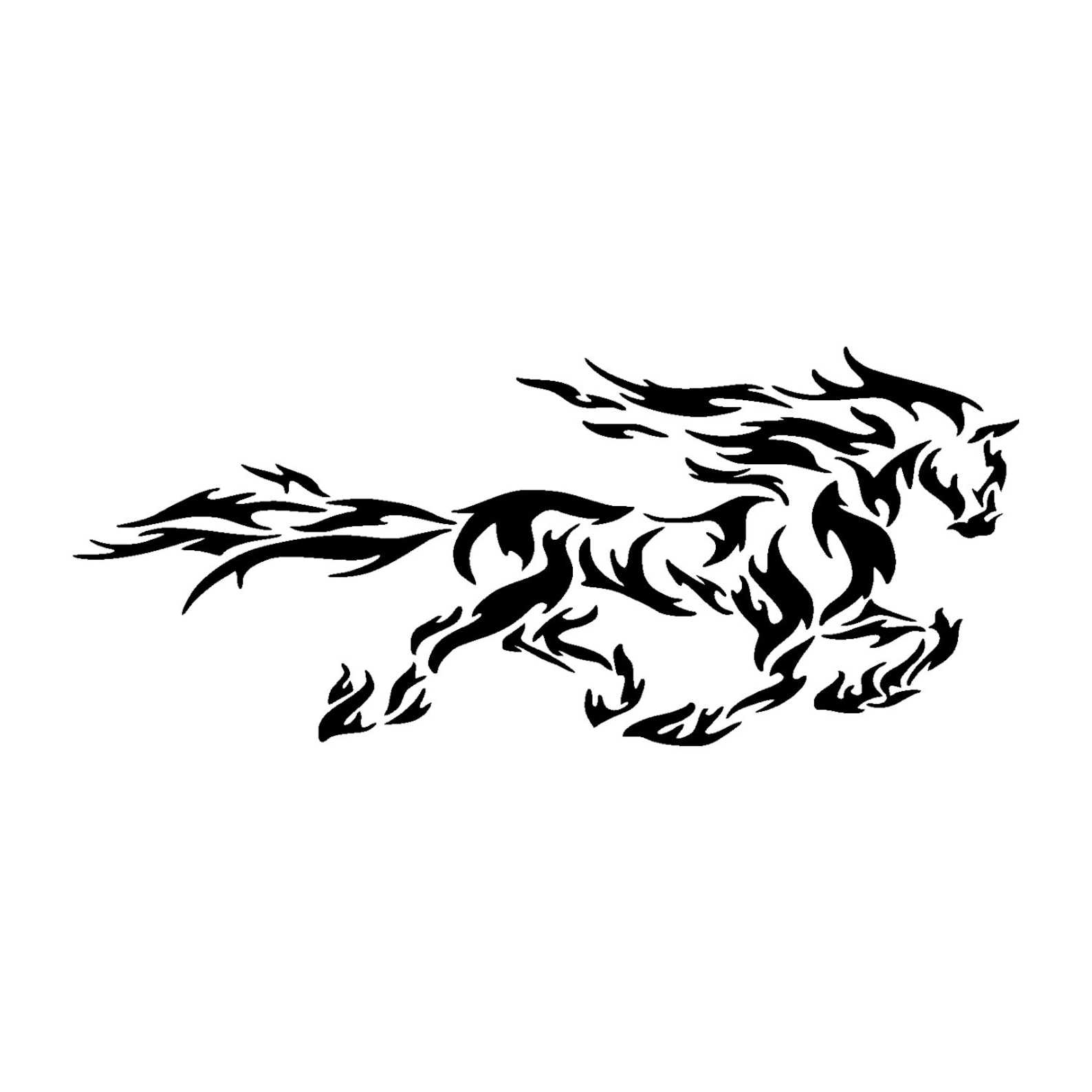 Mustang Horse Vinyl Decal Car Truck Sticker Side Graphics Tribal Tattoo ...