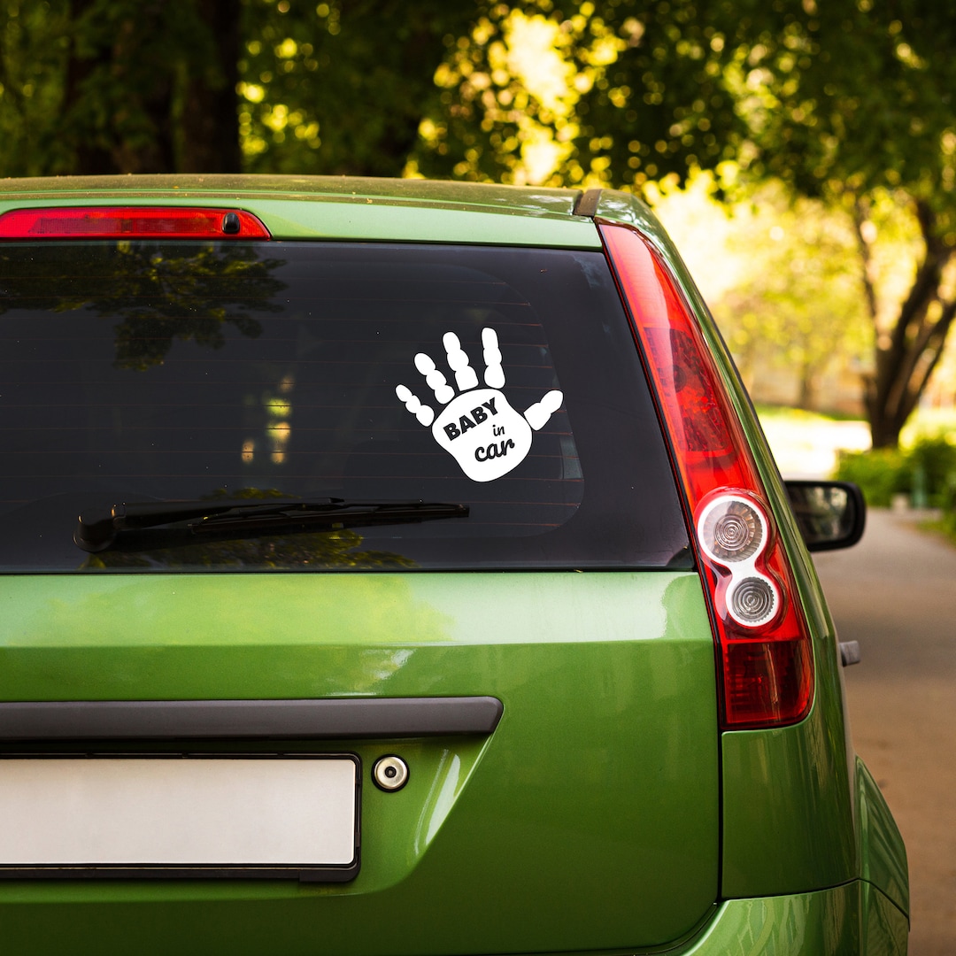 Funny Baby on Board Car Sticker Cute Baby in B Car Decal Baby on Board ...