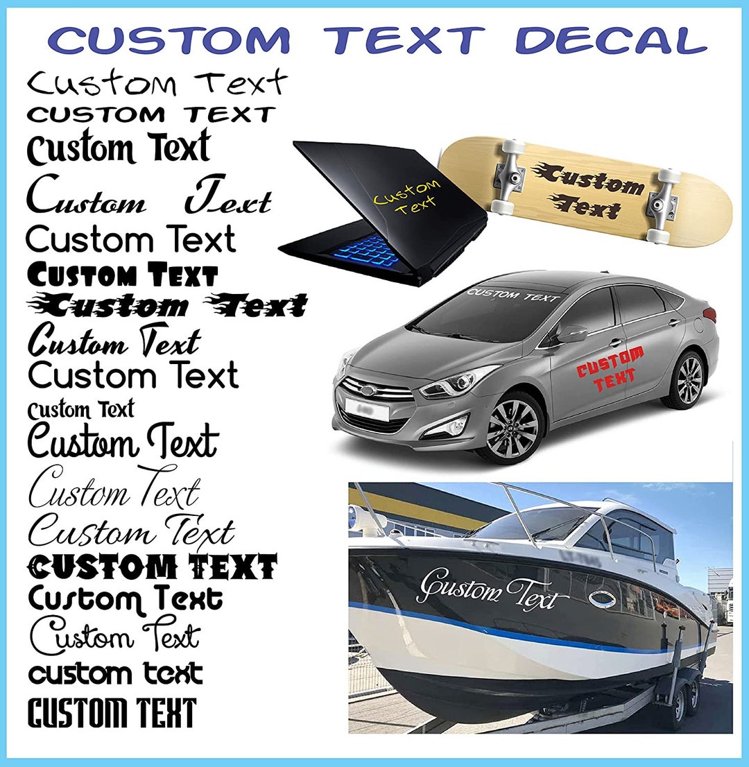 Custom Vinyl Decal - Vinyl Lettering for Car, Walls, Window, Windshield ...
