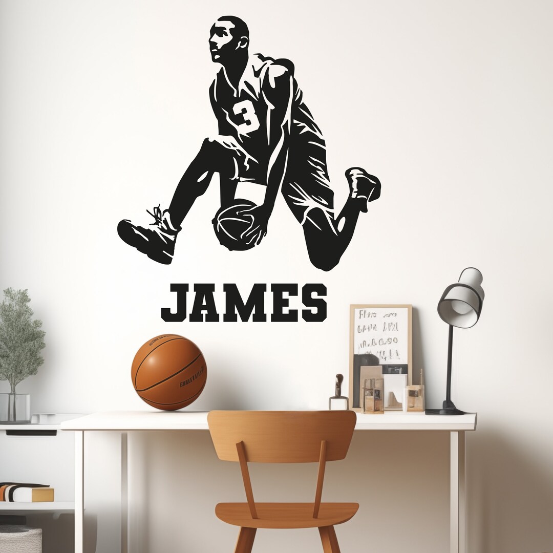Personalized Basketball Player Decal Custom Basketball Player Wall ...