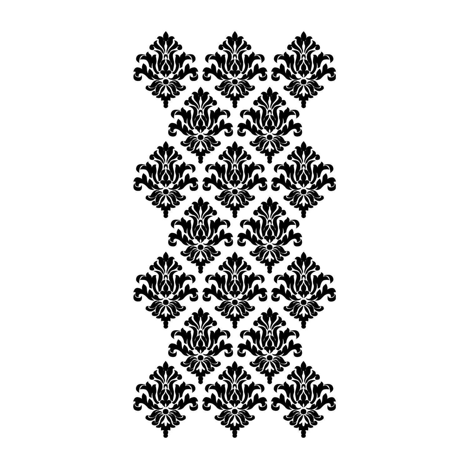 Damask Set of 18 Vinyl Wall Decal Self Adhesive Wall Pattern Stickers ...