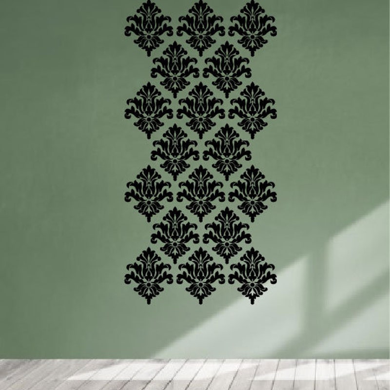 Damask Wall Decal - Etsy