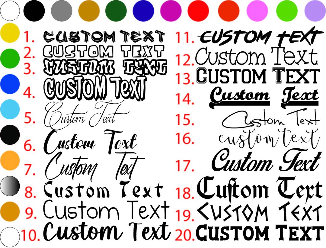 Custom Text Vinyl Wall Decal Sticker - Personalized Design Your Own ...