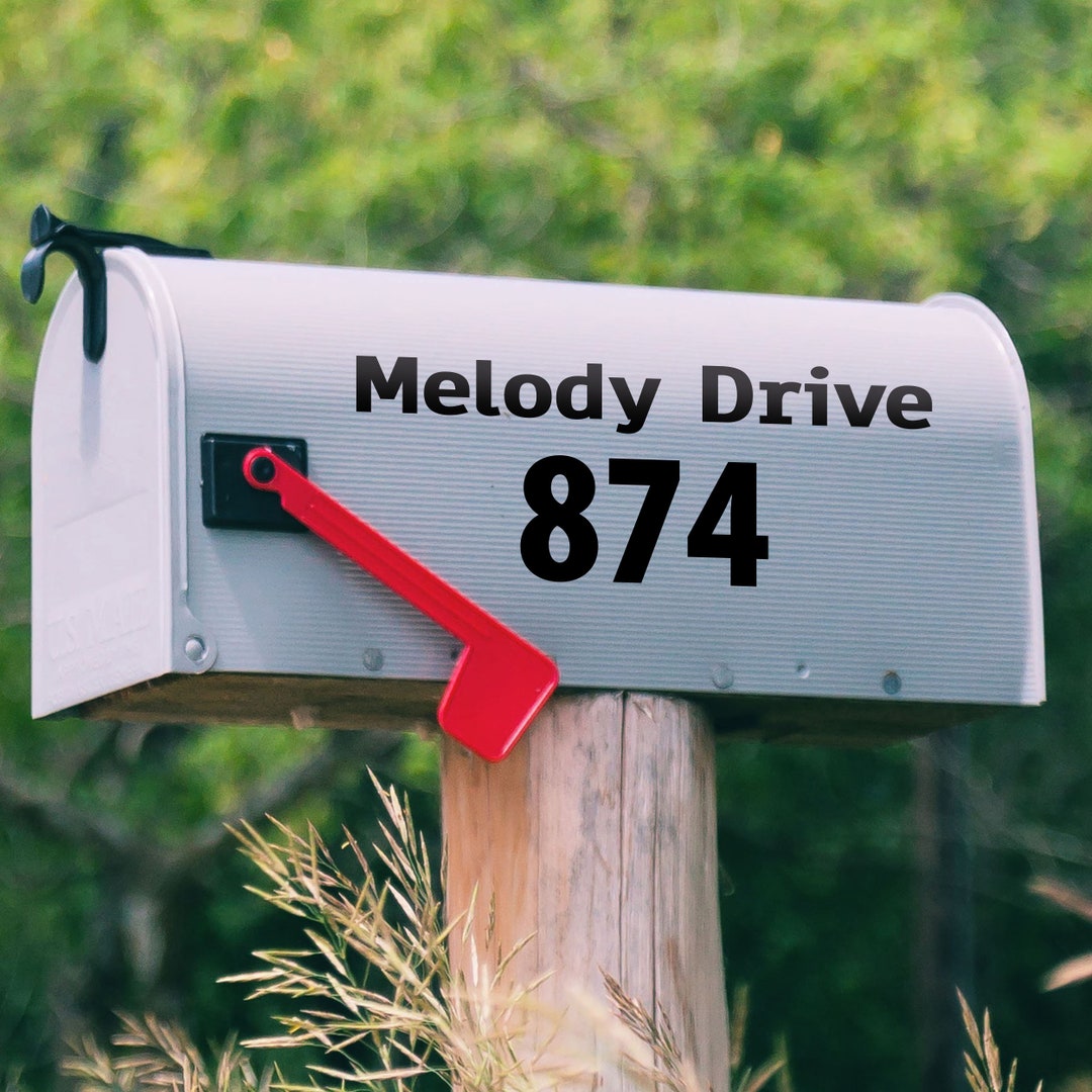 Reflective Street Address Decals for Mailbox - Personalized Vinyl ...