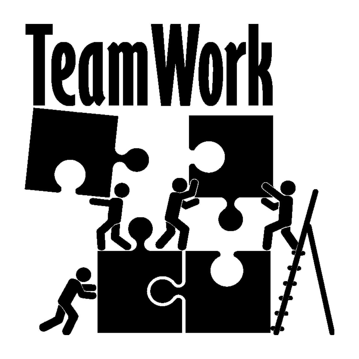 Teamwork Vinyl Wall Decal Motivation Decor for Office Worker Puzzle ...